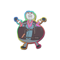 Poorly Drawn Bloody Darryl (Holo) Sticker - CS2 Skins