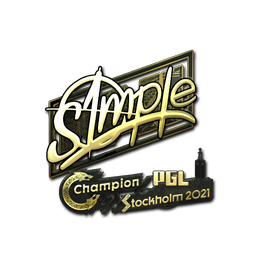 s1mple (Gold) | Stockholm 2021 Sticker - CS2 Skins