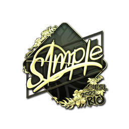 s1mple (Gold) | Rio 2022 Sticker - CS2 Skins