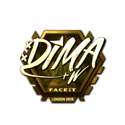 Dima (Gold) | London 2018 Sticker - CS2 Skins