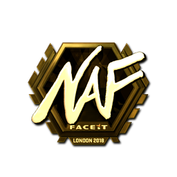 NAF (Gold) | London 2018 Sticker - CS2 Skins