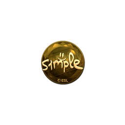 Earn Free CS2 (Counter-Strike 2) Skins Sticker | s1mple (Gold ...