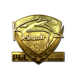 keshandr (Gold) | Krakow 2017 Sticker - CS2 Skins