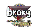Sticker | Broky (Glitter, Champion) | Antwerp 2022 - Buy, Sell And ...