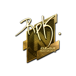 RpK (Gold) | Boston 2018 Sticker - CS2 Skins